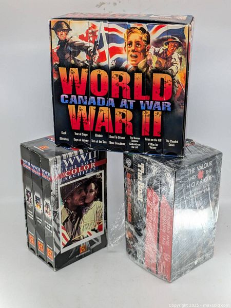 War documentary and film VHS bundle | Maxsold