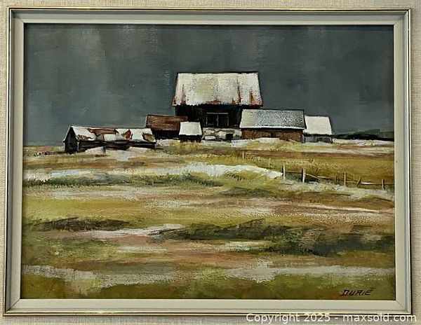 Oil on Board Painting “Metal Roofs” signed S. Durie | Maxsold