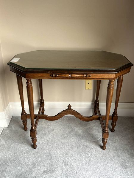 Lippert Table Co. walnut octagonal hall table | Maxsold