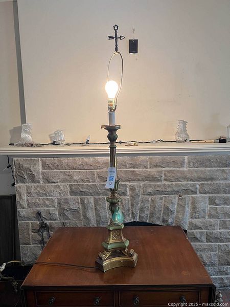 47" decorative table lamp base no shade | Maxsold
