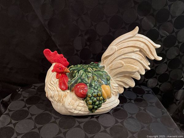 Large ceramic rooster figurine 20" | Maxsold