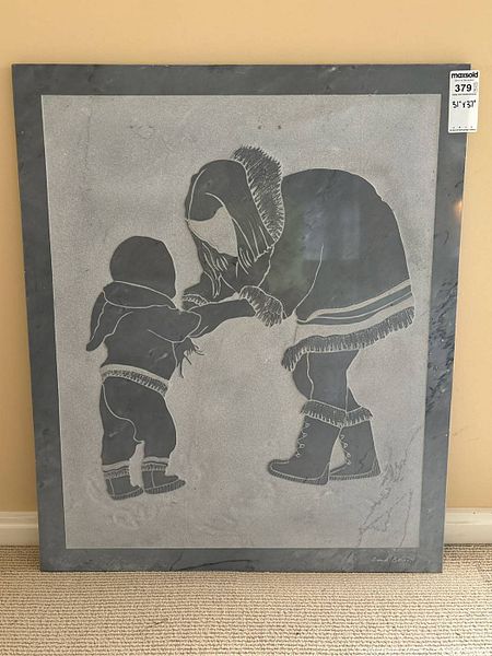 David Bernett stone sculpture Mother & Child | Maxsold