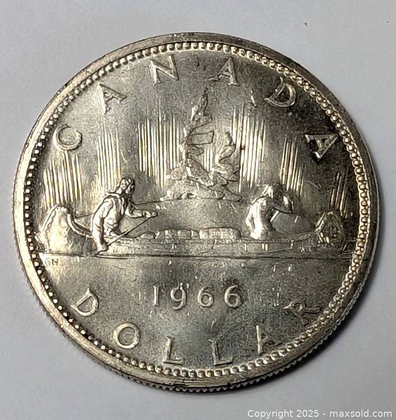 1966 Canadian Voyageur Dollar Coin | Maxsold