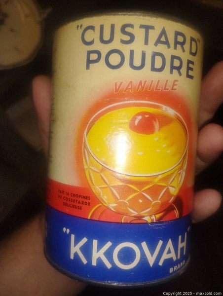 KKOVAH Vanilla Custard Powder tin | Maxsold
