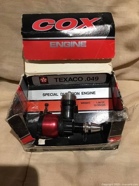 Vintage Cox Texaco .049 glow plug engine | Maxsold