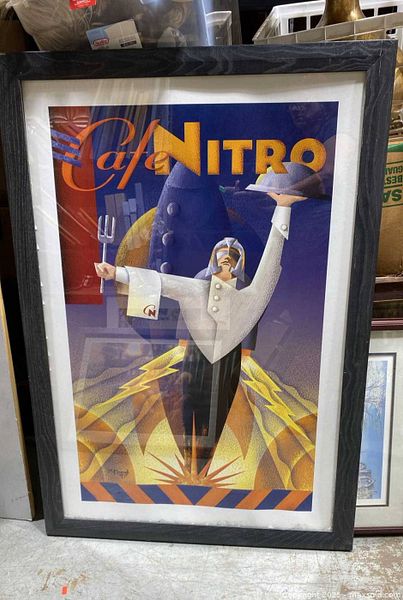Cafe Nitro framed poster 1999 44x30 | Maxsold
