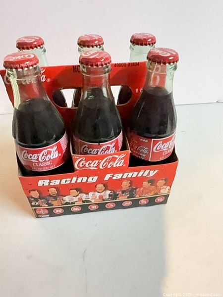 Seven 6-packs Coca-Cola Classic NASCAR Racing Family glass bottles ...