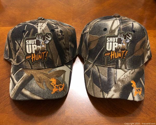 Pair Men's Camouflage "Shut Up and Hunt" Ball Caps | Maxsold
