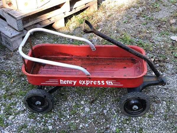 Vintage Henry Express Red Metal Wagon | Maxsold