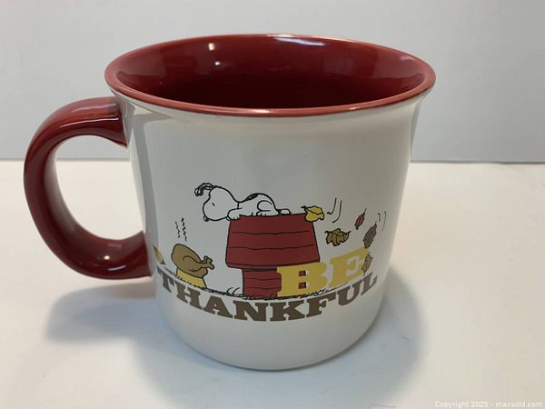 Gibson Peanuts Snoopy "Be Thankful" 16 oz Mug | Maxsold