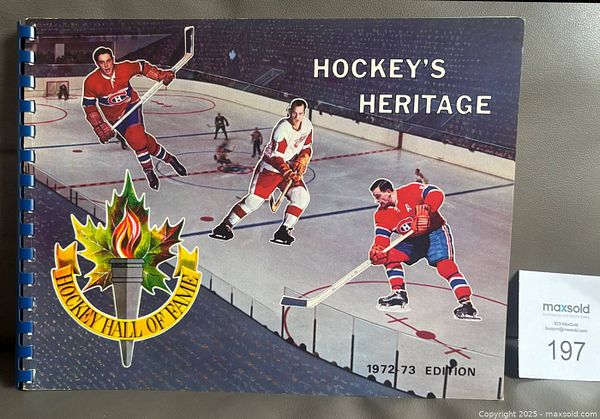 1972-73 Hockey Hall of Fame Hockey's Heritage Book | Maxsold