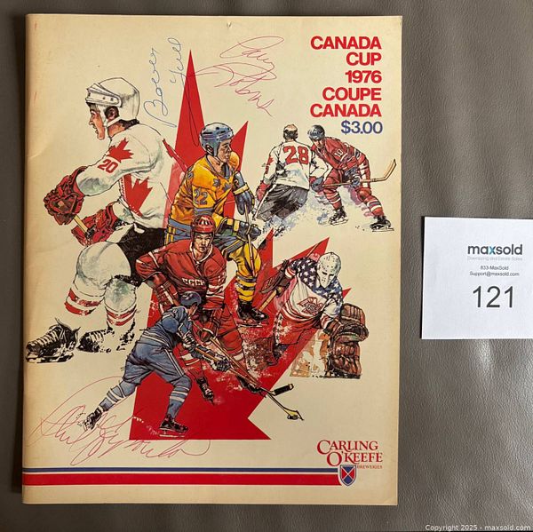 1976 Canada Cup hockey signed program | Maxsold