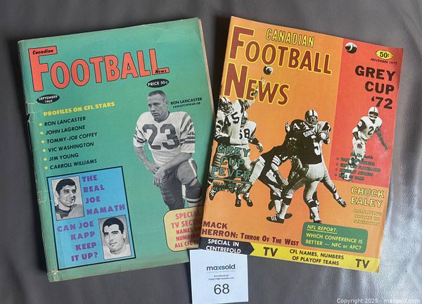 Canadian Football News magazines 1969, 1972 | Maxsold