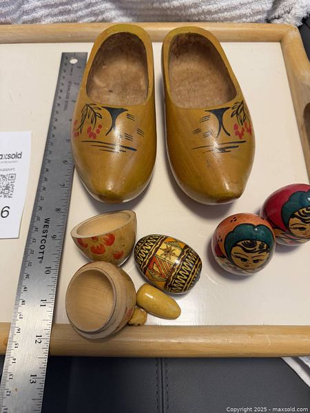 Wooden Dutch clogs and nesting eggs | Maxsold