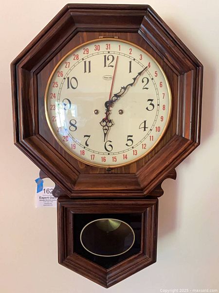 Ethan Allen German calendar regulator wall clock | Maxsold