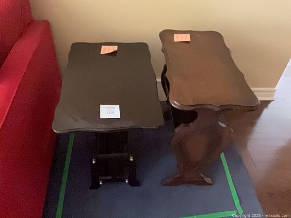 Wood Side Tables Mixed Pair | Maxsold