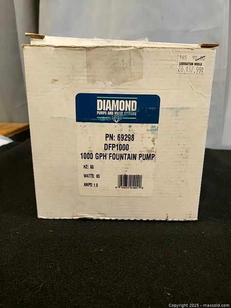 Diamond Pumps DFP1000 1000 GPH fountain pump new | Maxsold