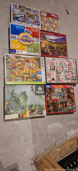 Cranium board game and nine boxed jigsaw puzzles | Maxsold