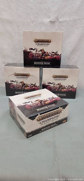 Warhammer Age of Sigmar Champions sealed booster display boxes, 4 count ...
