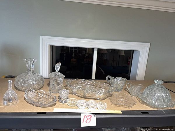 Vintage cut glass, lead crystal and EAPG pieces | Maxsold