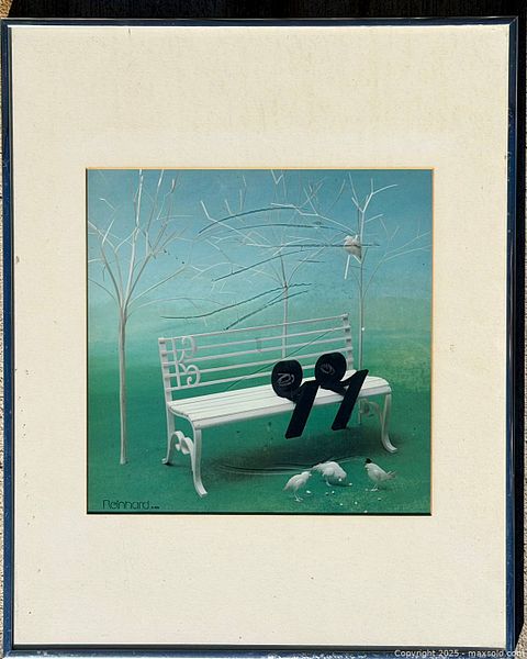 1979 framed surreal art print by Reinhard | Maxsold