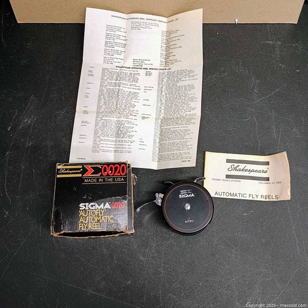 Shakespeare Sigma 0020 Automatic Fly Reel With Box | Maxsold