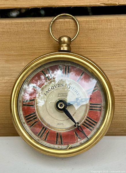 Jacques Thuret pocket-watch style wall clock | Maxsold