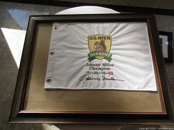 Johnny Miller signed Oakmont U.S. Open pin flag | Maxsold