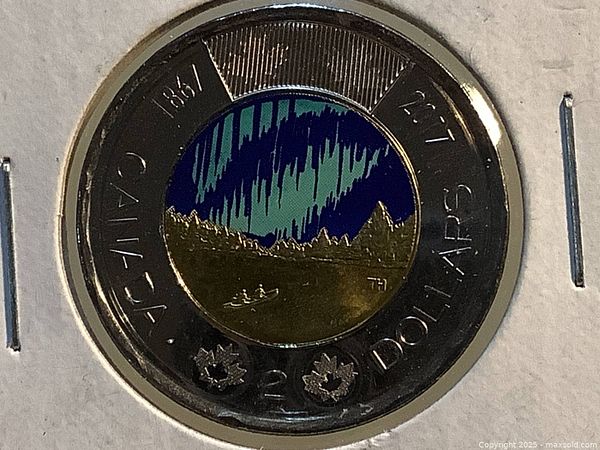 2017 Canada 150th Anniv. $2 Glow Coin | Maxsold