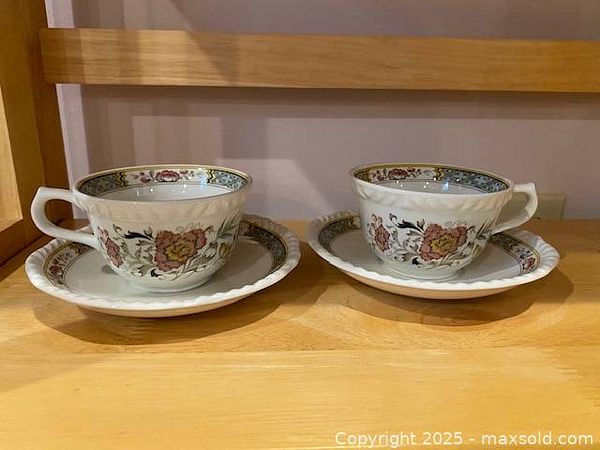 Adams England tea cups with saucers, pair | Maxsold
