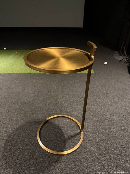 Brass drinks side table | Maxsold