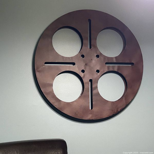 Large film reel wall decor, approx. 28" diameter | Maxsold