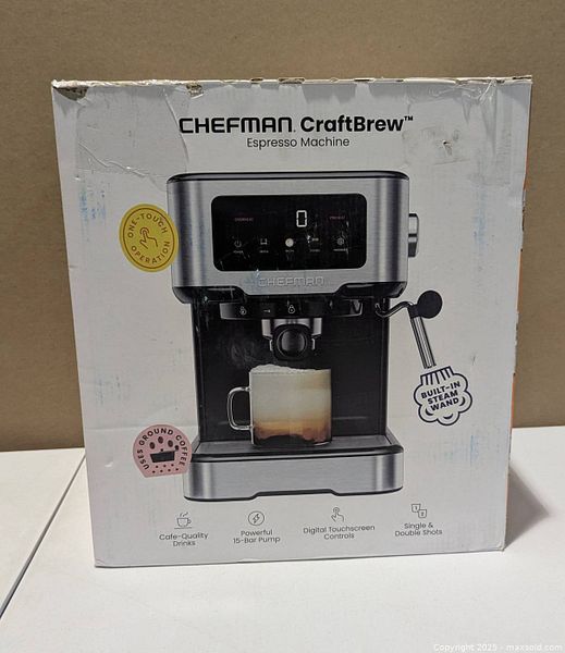 Chefman CraftBrew espresso machine in box | Maxsold