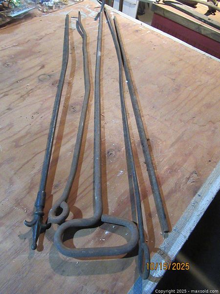 Vintage forged wrought iron blacksmith tools | Maxsold