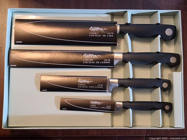 Excalibur 4-piece stainless steel kitchen knife set | Maxsold