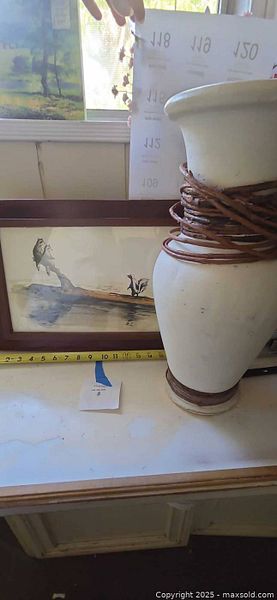 Disney Marc Davis concept art print with white vase | Maxsold