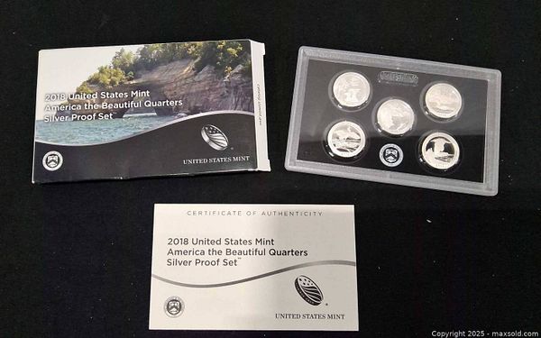 2018 United States Mint America The Beautiful Quarters Silver Proof Set ...