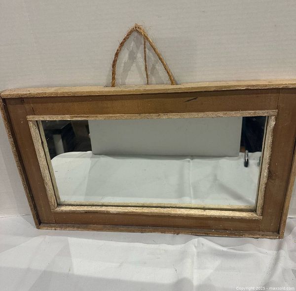 Reclaimed Lath Wood Mirror Frame | Maxsold