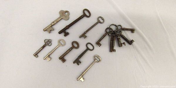 Lot of 14 vintage skeleton keys | Maxsold