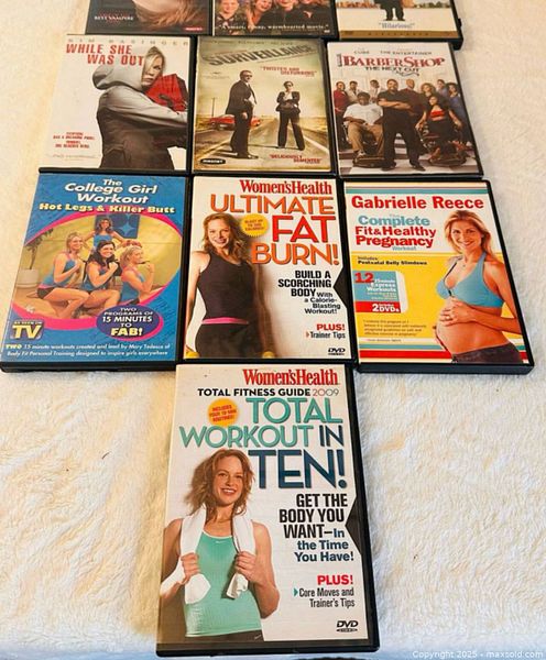Lot of 10 DVDs – 6 Movies, 4 Fitness | Maxsold