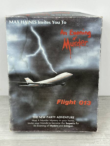 Vintage Max Haines An Evening of Murder Flight 013 mystery party game ...