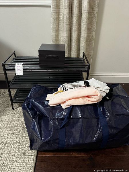 Prada suit garment bag, shoe rack, moving bag, clothing and storage box ...
