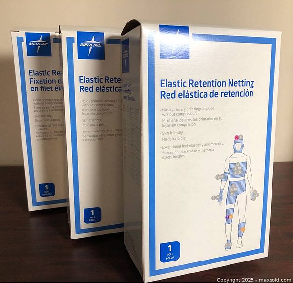 Medline Elastic Retention Netting, 3 Boxes | Maxsold