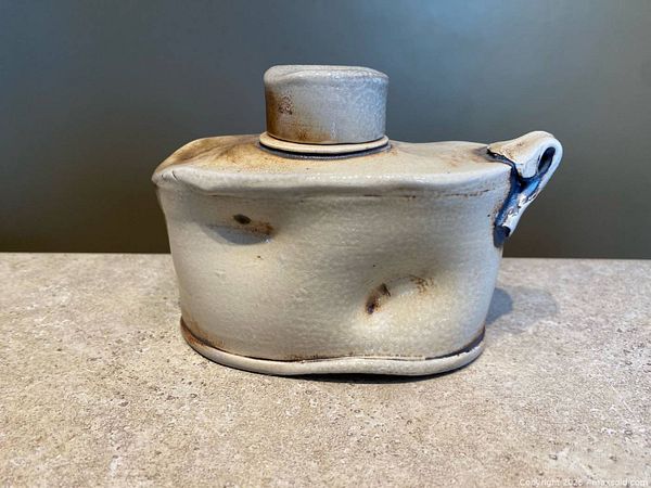 Japanese Studio Stoneware Flask With Stopper | Maxsold