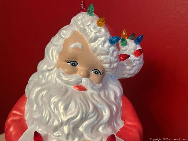 Atlantic Mold 1994 Ceramic Santa Light-Up 14" | Maxsold