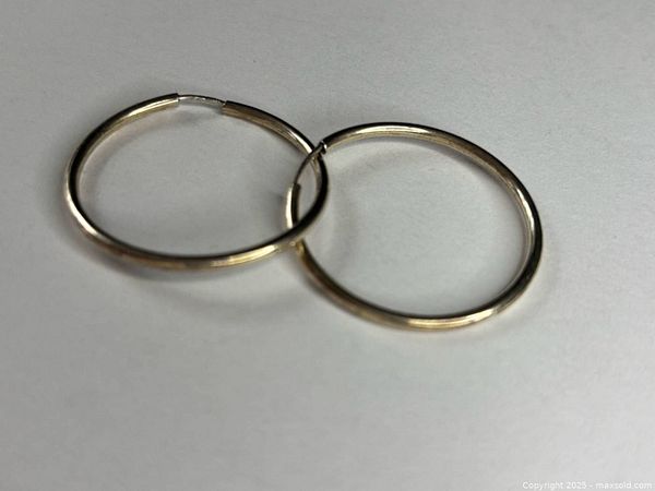 Sterling 925 Silver Hoop Earrings | Maxsold