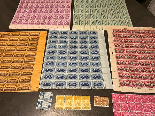 Sheets of unused USPS postage stamps | Maxsold