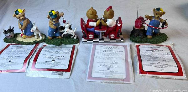 Limited edition Coca-Cola Hamilton Collection bear figurines with COAs ...