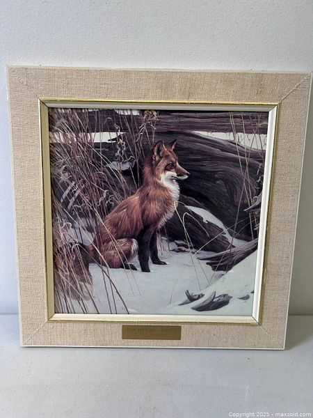 Framed Robert Bateman “Wily And Wary Red Fox” art print | Maxsold
