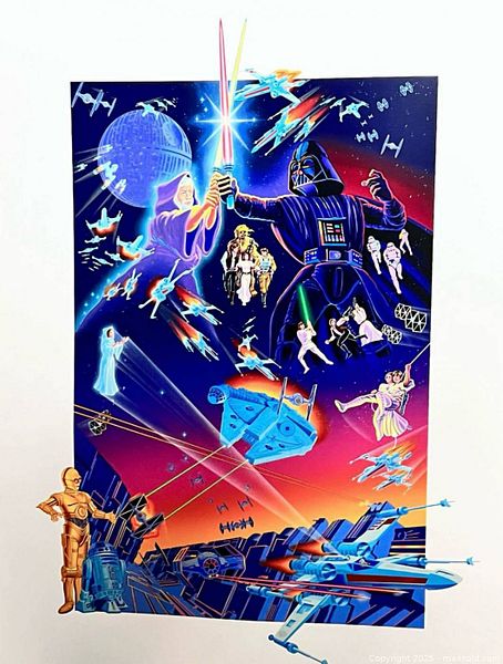 Giant size Star Wars lithograph by Melanie Taylor Kent | Maxsold
